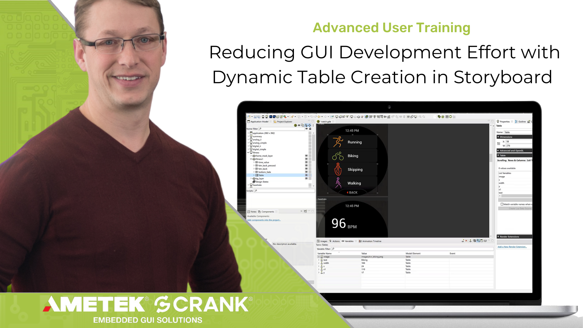 Webinar: Reducing GUI Development Effort with Dynamic Table Creation in Storyboard
